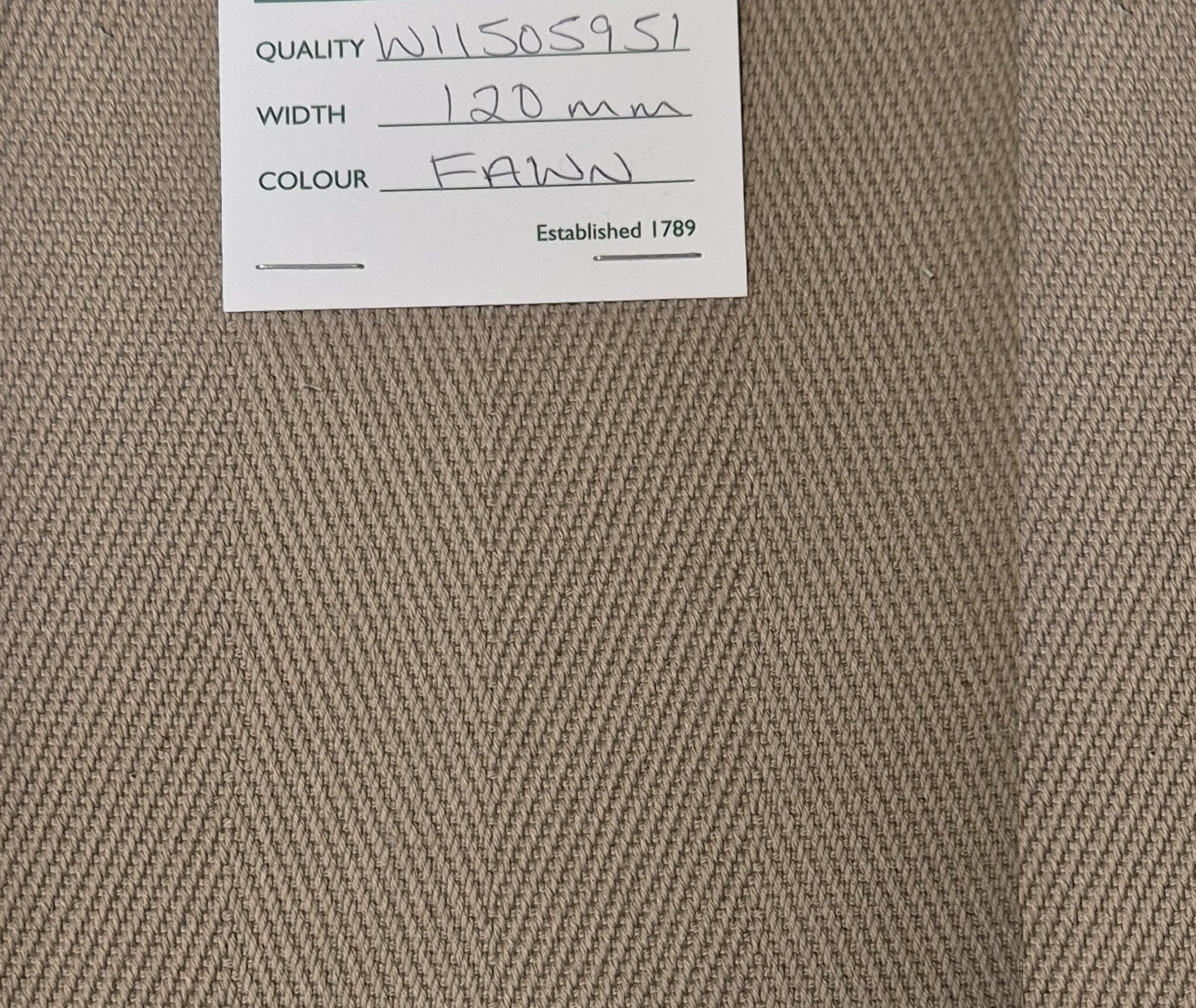 Fenston Carter Cotton Herringbone Fawn Coloured Rug Border Tapes ...